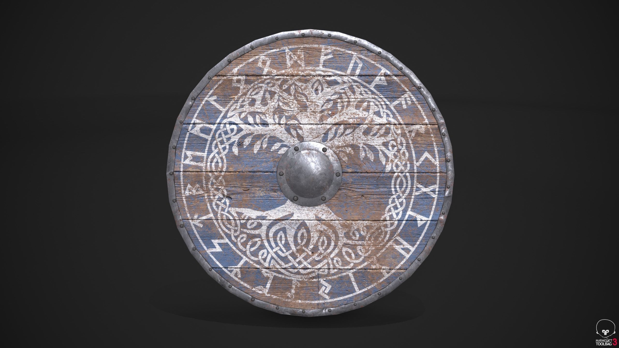 3D model Viking Shield - Game-Ready Asset VR / AR / low-poly | CGTrader