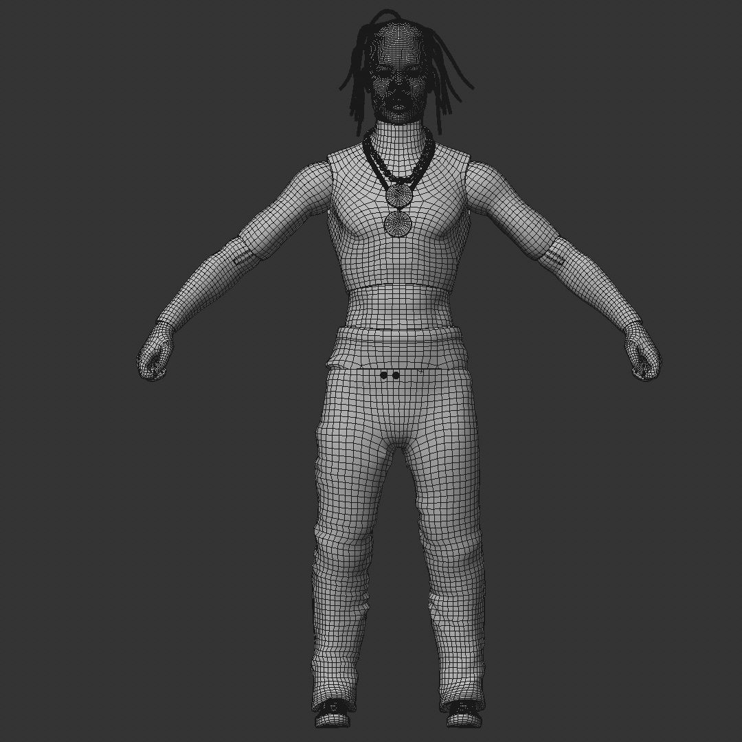 Travis Scott Toy Figure 3D model rigged | CGTrader