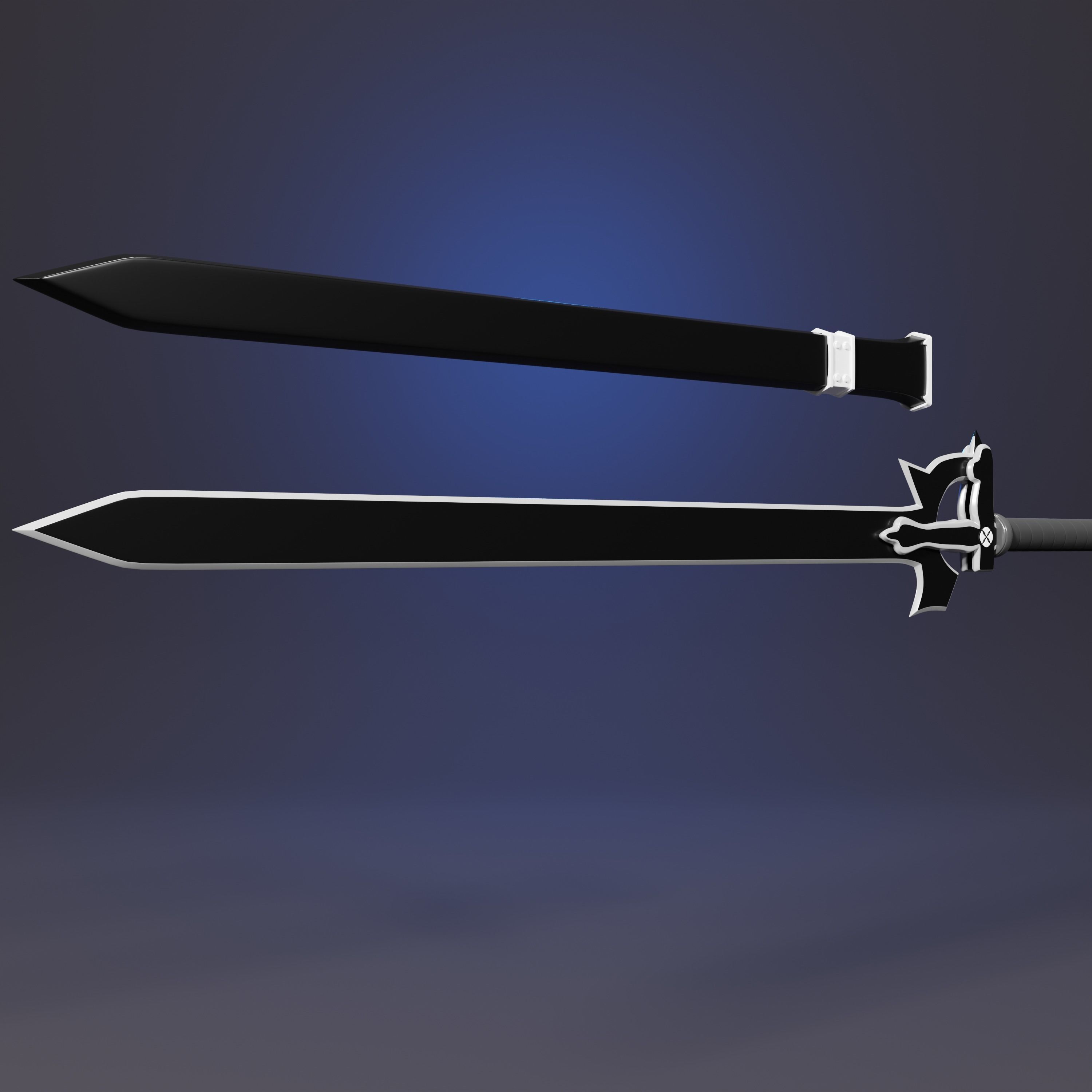 Elucidator Kirito Sword - SAO 3D model 3D printable | CGTrader