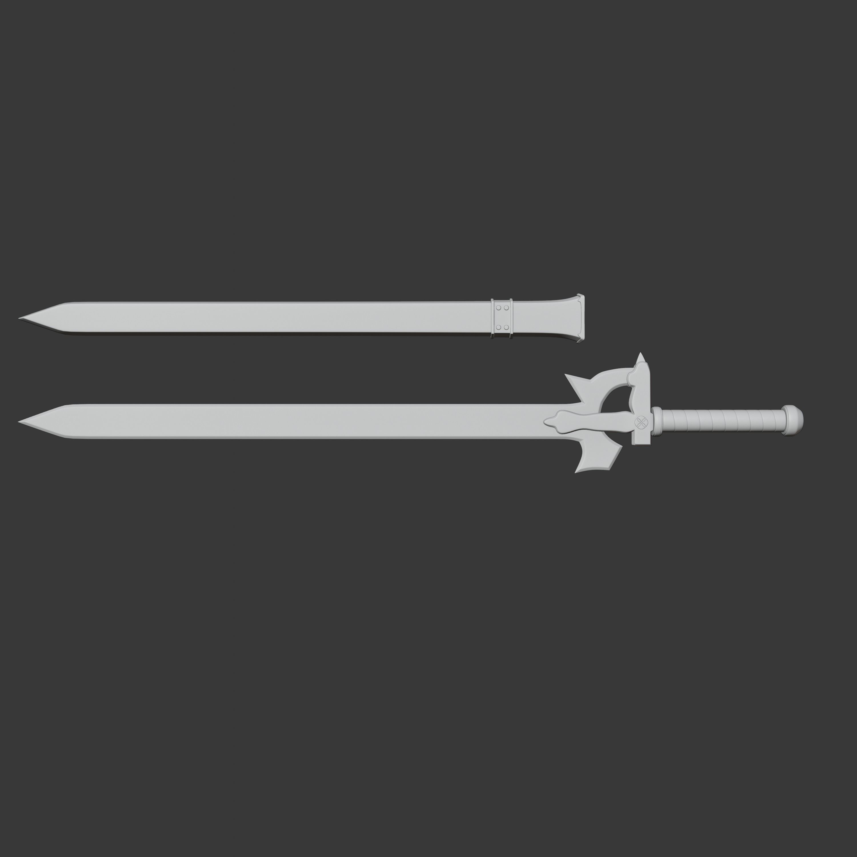 Elucidator Kirito Sword - SAO 3D model 3D printable | CGTrader
