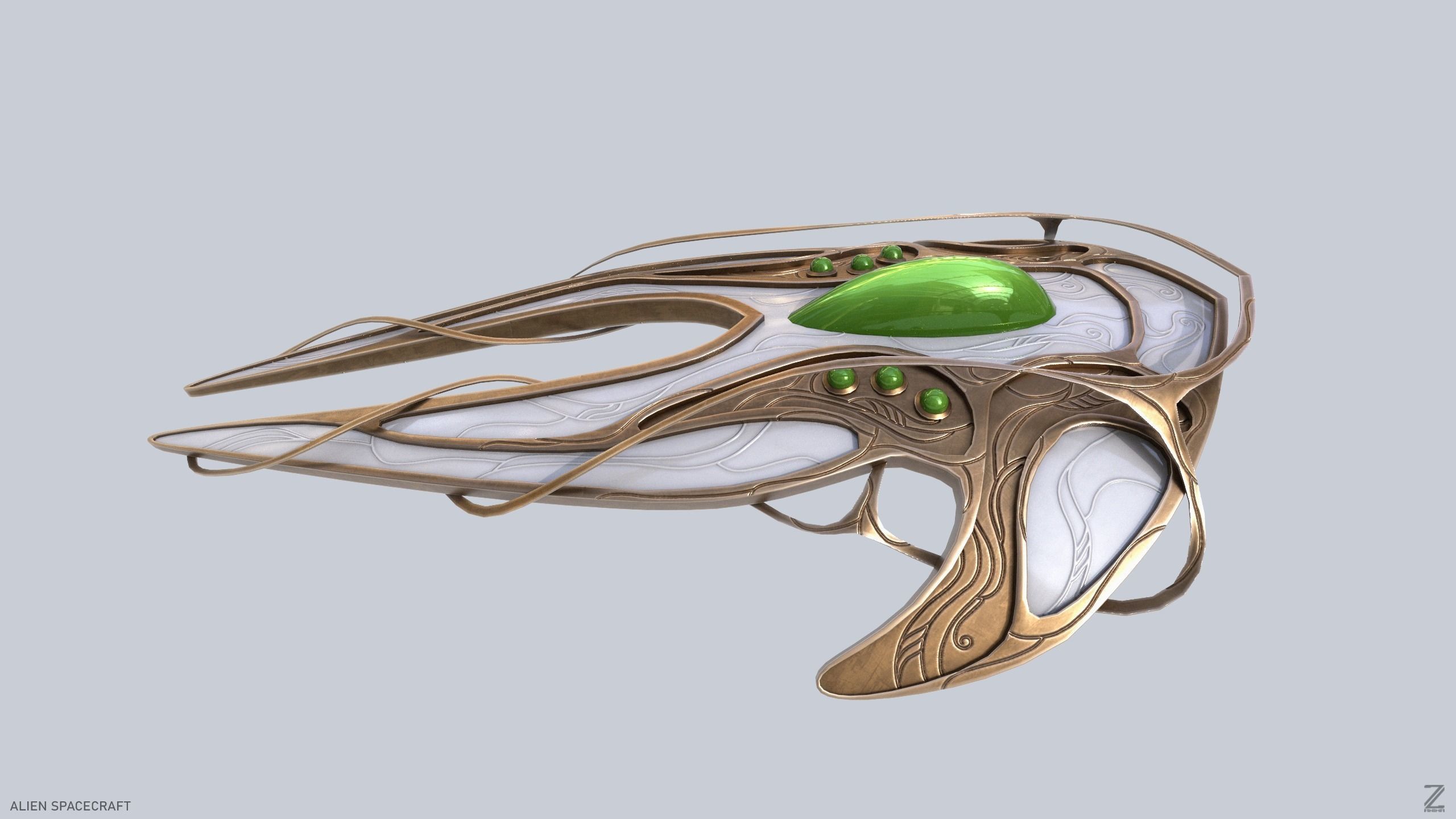3D model Alien spacecraft VR / AR / low-poly | CGTrader