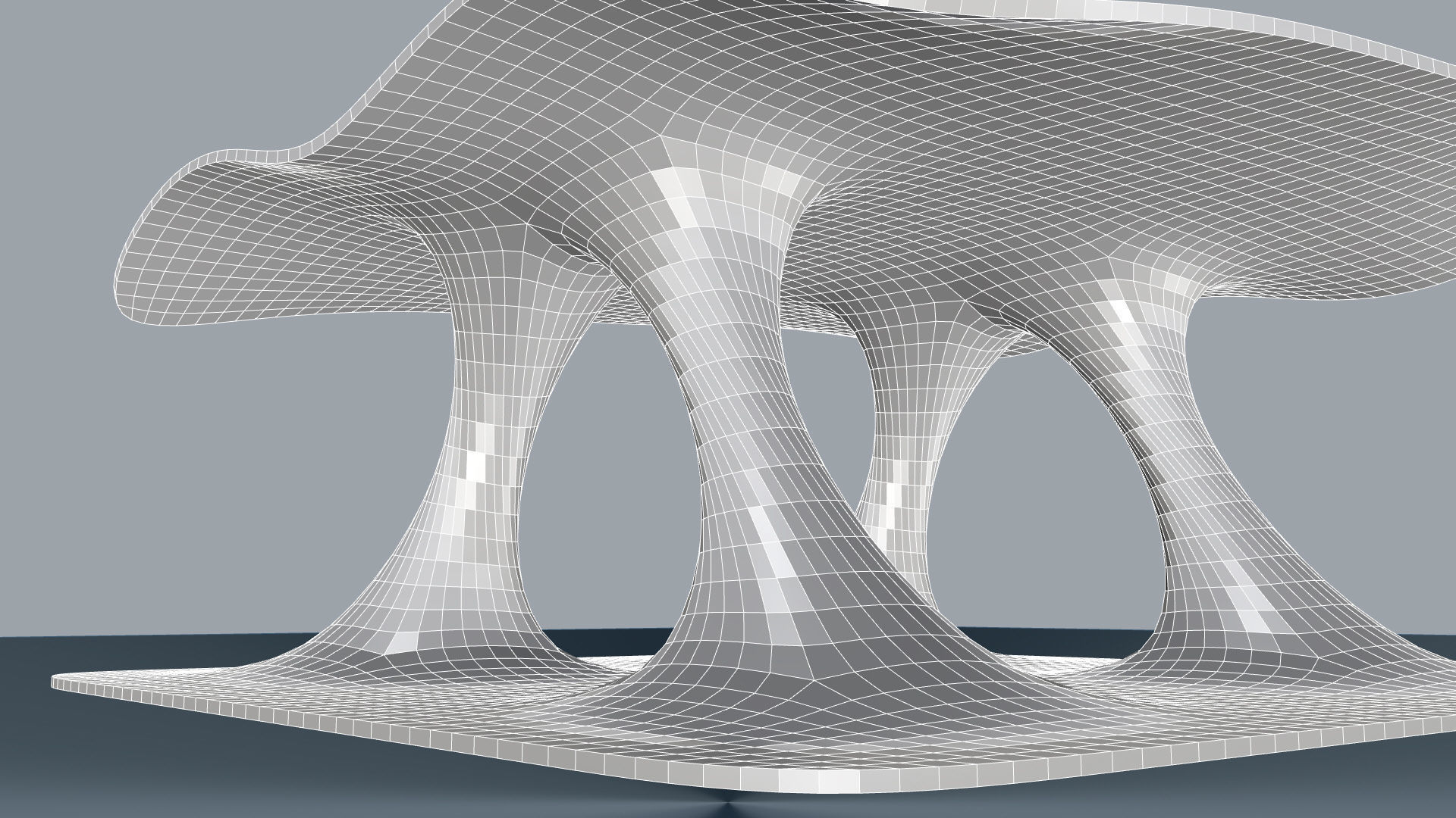 3D model Wavy Pavilion Smooth Columns VR / AR / low-poly | CGTrader