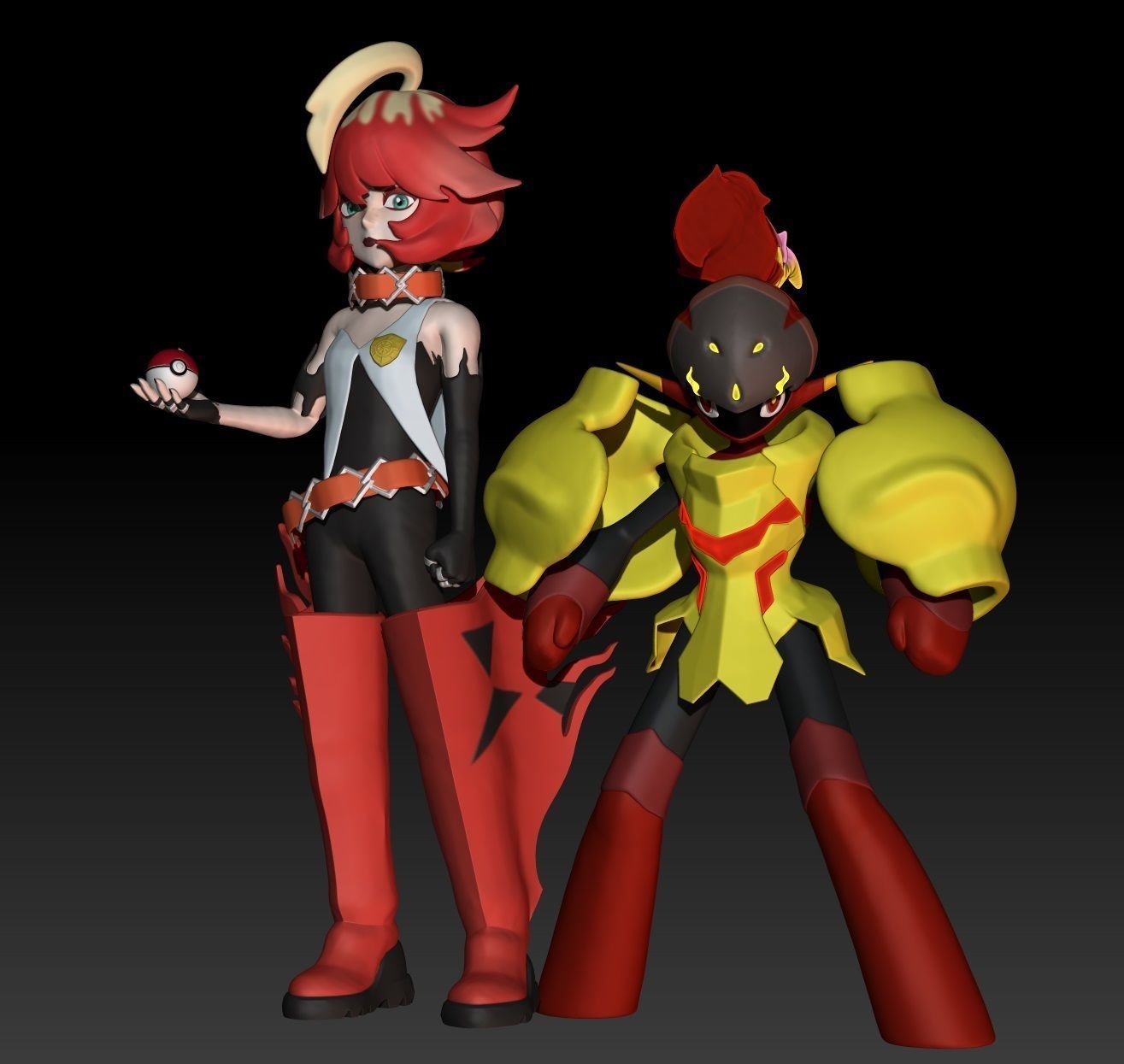 Pokemon Paldea Team Star Boss Mela 3D model 3D printable | CGTrader
