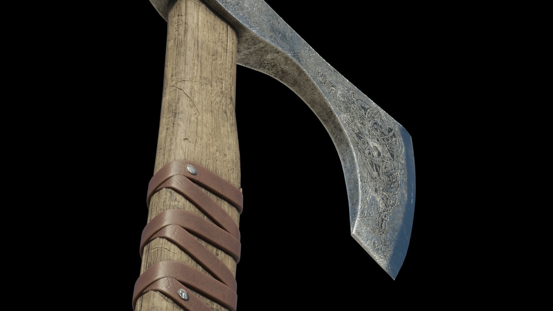 Celtic battle axe 3D model | CGTrader
