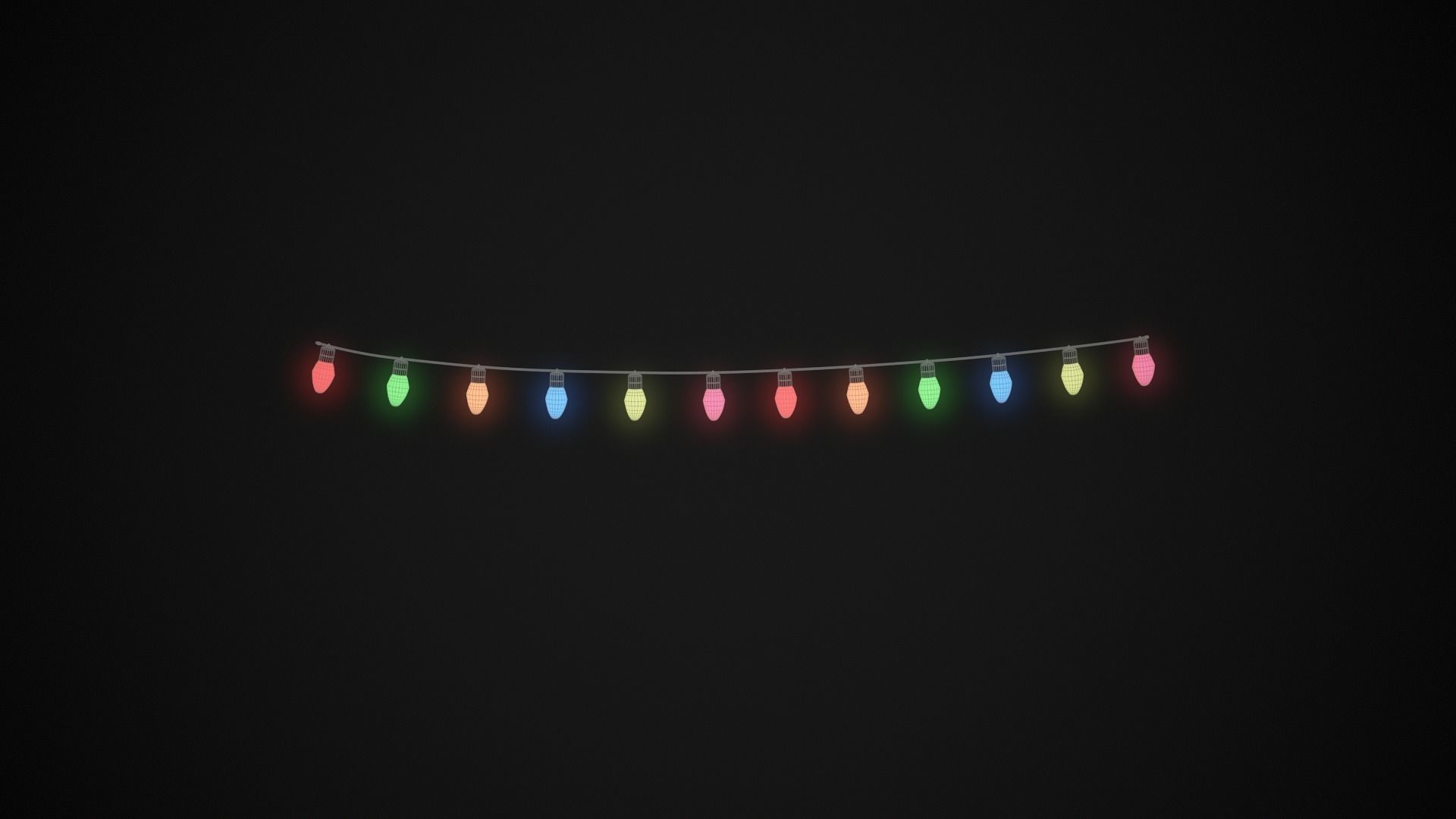 3D model Low Poly Christmas Lights VR / AR / low-poly | CGTrader