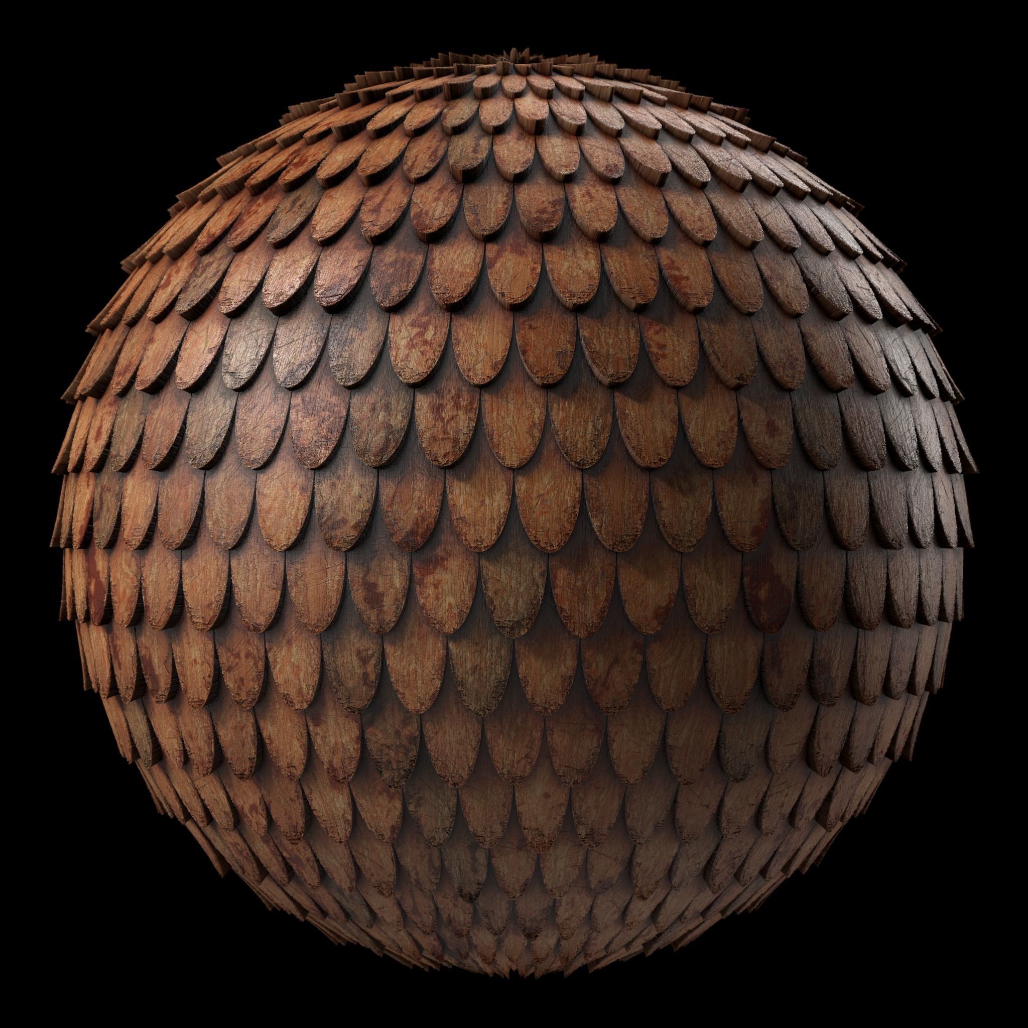 Texture Roof Tile Materials 88- Wooden Roofing By Sbsar Seamless Pbr VR ...