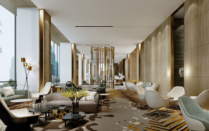 Modern minimalist sales department 3D model | CGTrader