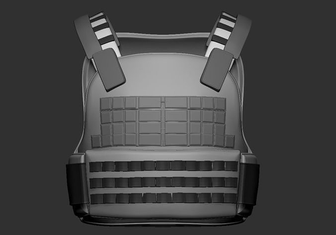 Tactical Vest 2 3D model 3D printable | CGTrader