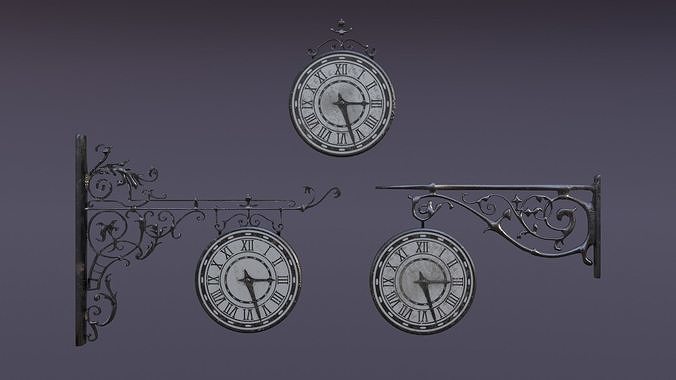 3D model Public Street Clocks VR / AR / low-poly | CGTrader