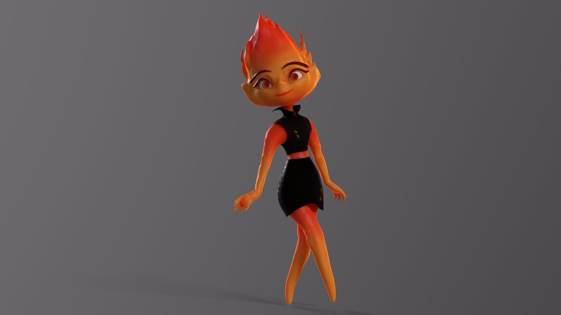 3D model Ember Lumen Pixar Elemental Animated PBR VR / AR / low-poly ...