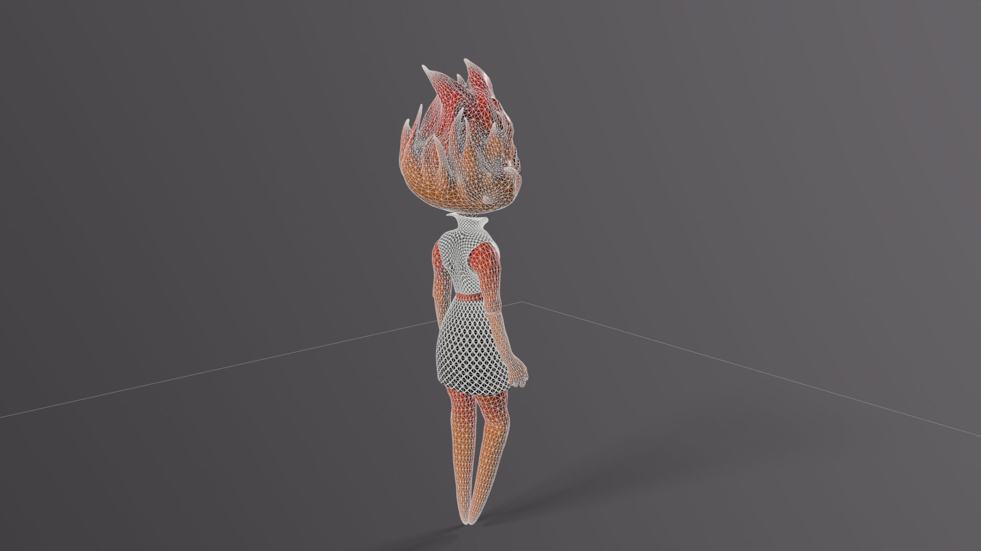 3D model Ember Lumen Pixar Elemental Animated PBR VR / AR / low-poly ...