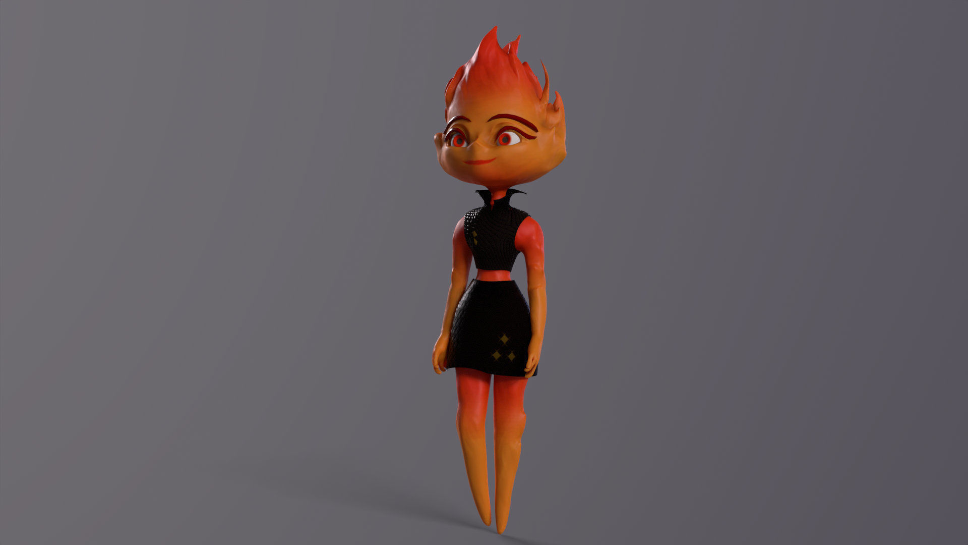 3D model Ember Lumen Pixar Elemental Animated PBR VR / AR / low-poly ...