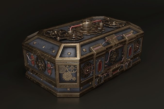 Jewelry box in steampunk style 7 3D model | CGTrader