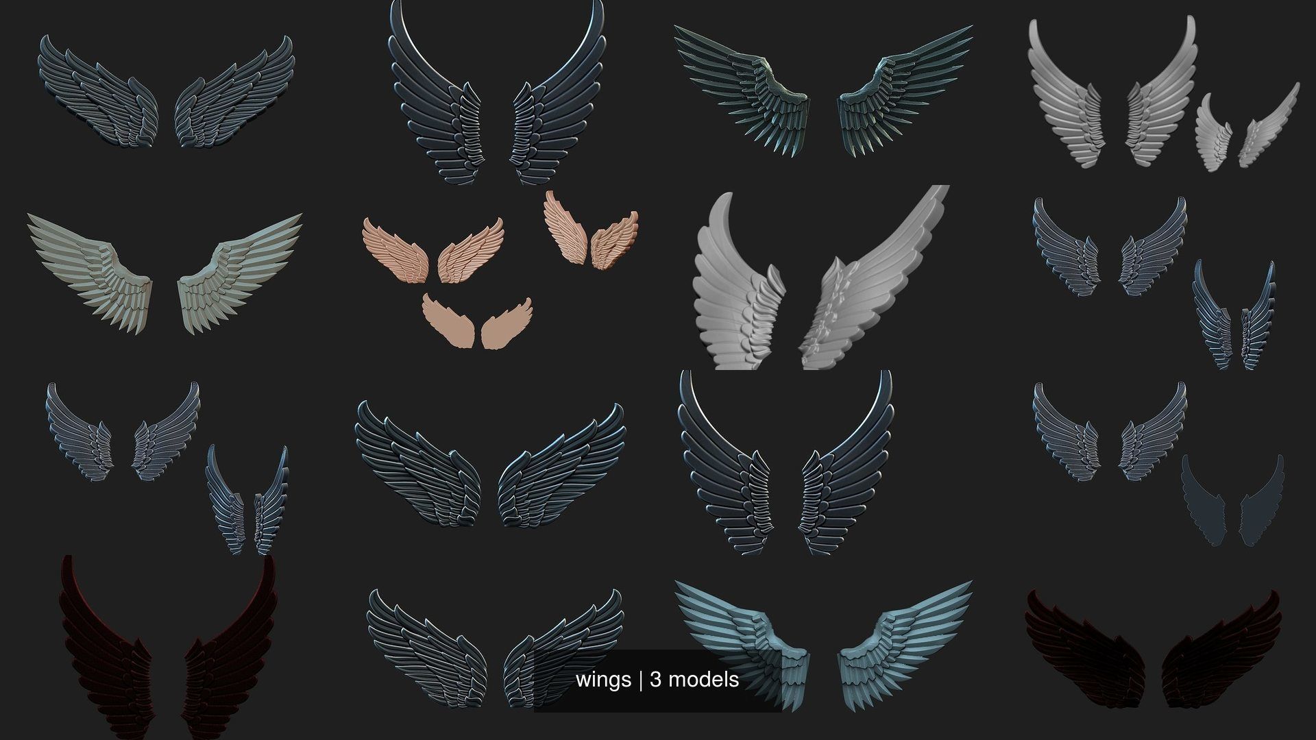 wings 3D Model Collection | CGTrader