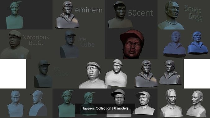 Rappers Collection 3D printable | CGTrader