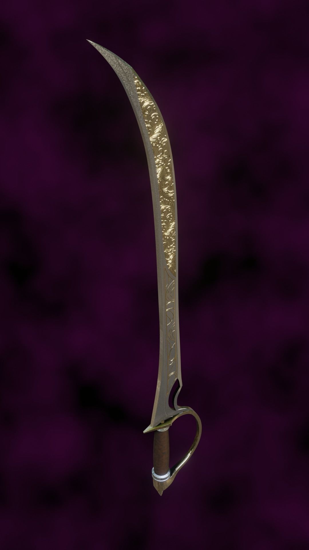Fantasy Scimitar Blade Baldurs Gate 3 3D model 3D printable | CGTrader