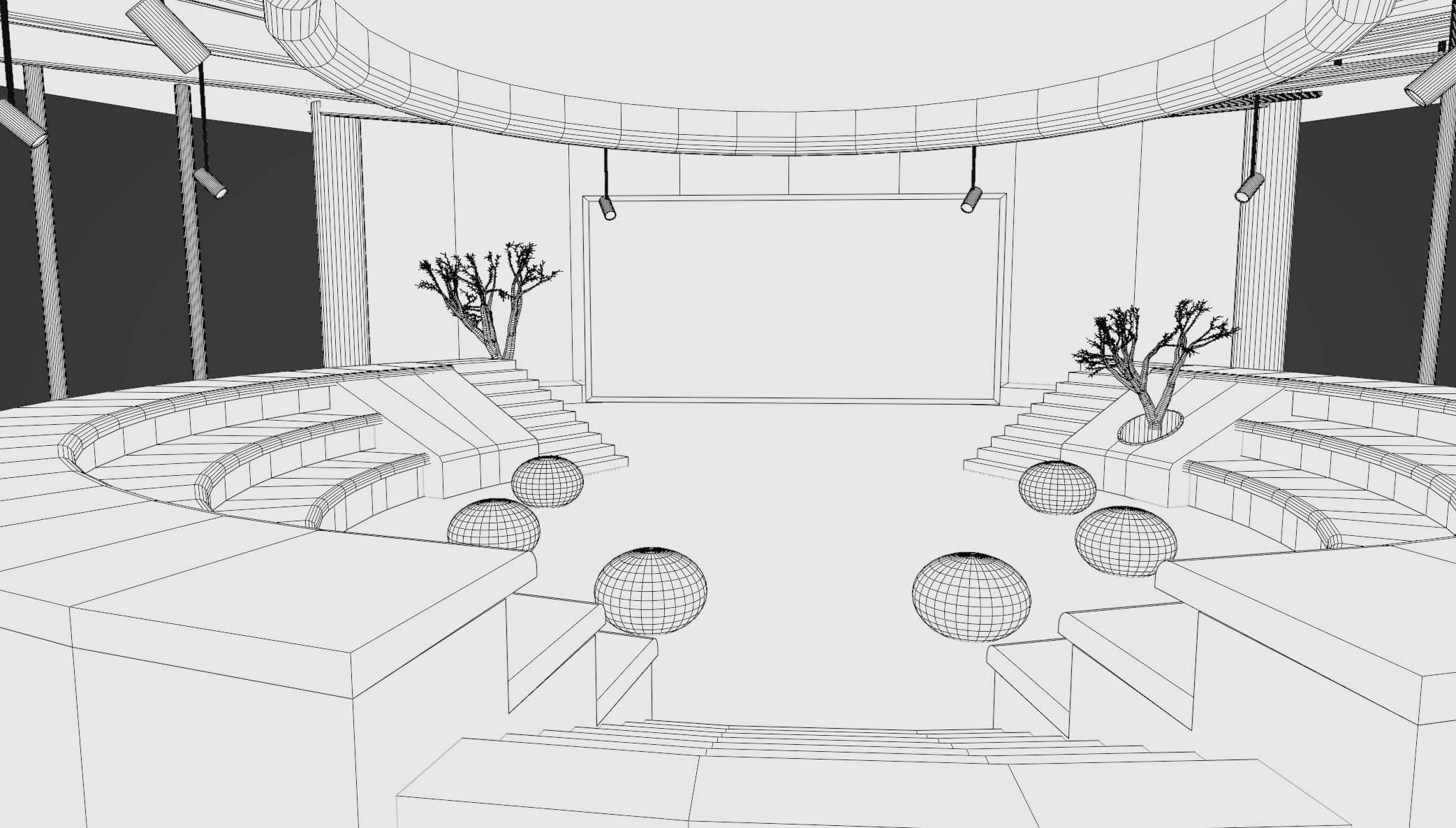 Circular Lobby Conference Room 3D model | CGTrader