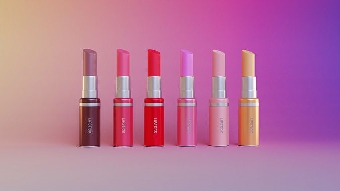 3D lipstick pack with different color versions 3D model | CGTrader