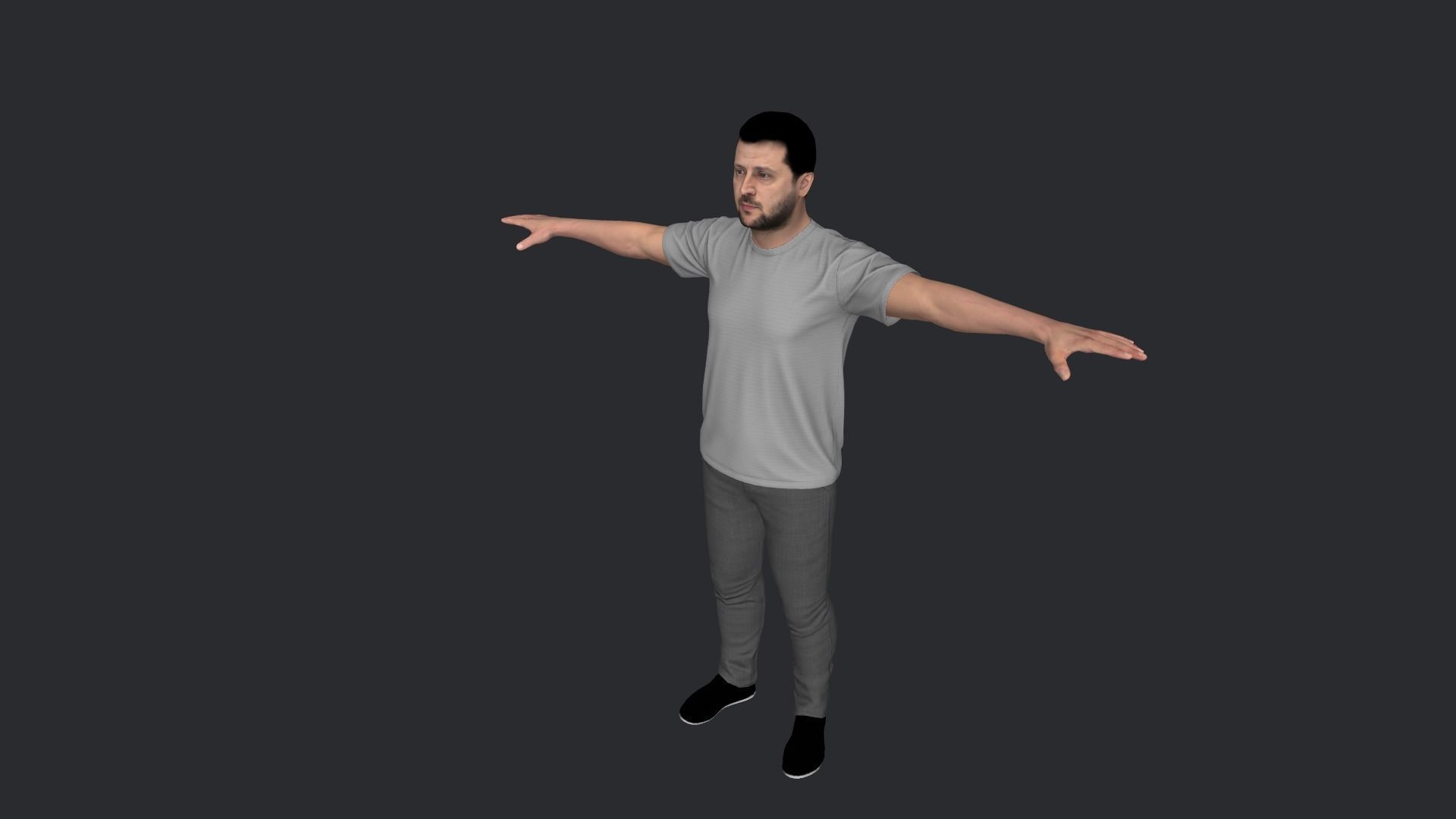 Volodymyr Zelenskyy Hyper Realistic Full Body Rigged Character 3D model ...