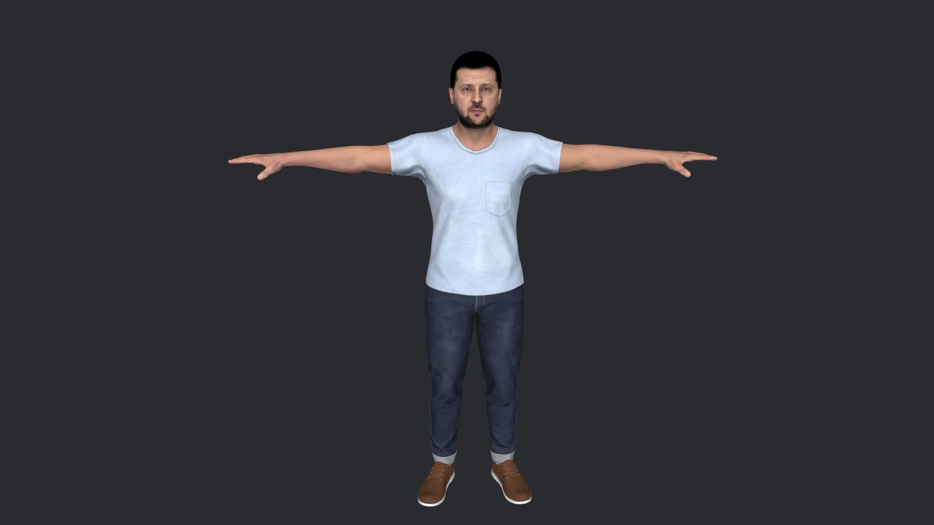 Volodymyr Zelenskyy Hyper Realistic Full Body Rigged Character 3D model ...
