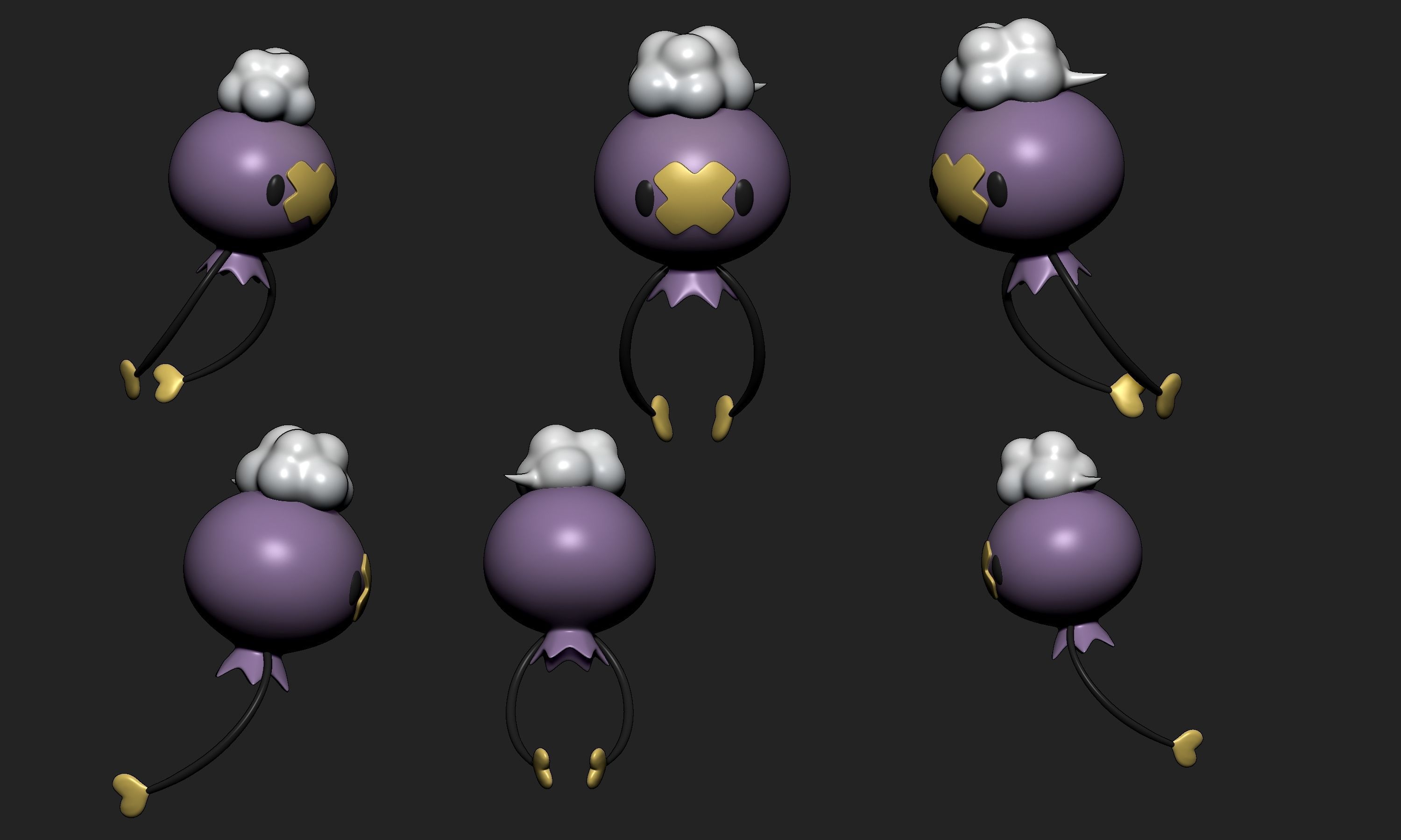 Pokemon - Drifloon and Drifblim with 2 poses 3D model 3D printable | CGTrader