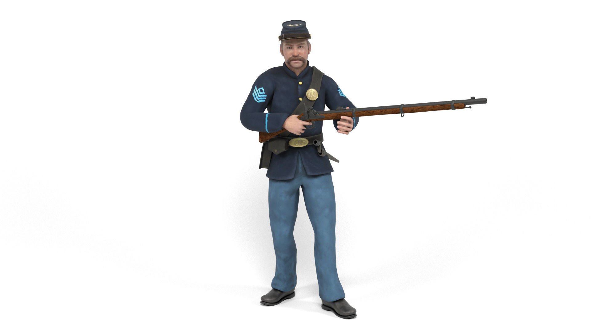 3D model American Civil War - Soldiers VR / AR / low-poly | CGTrader