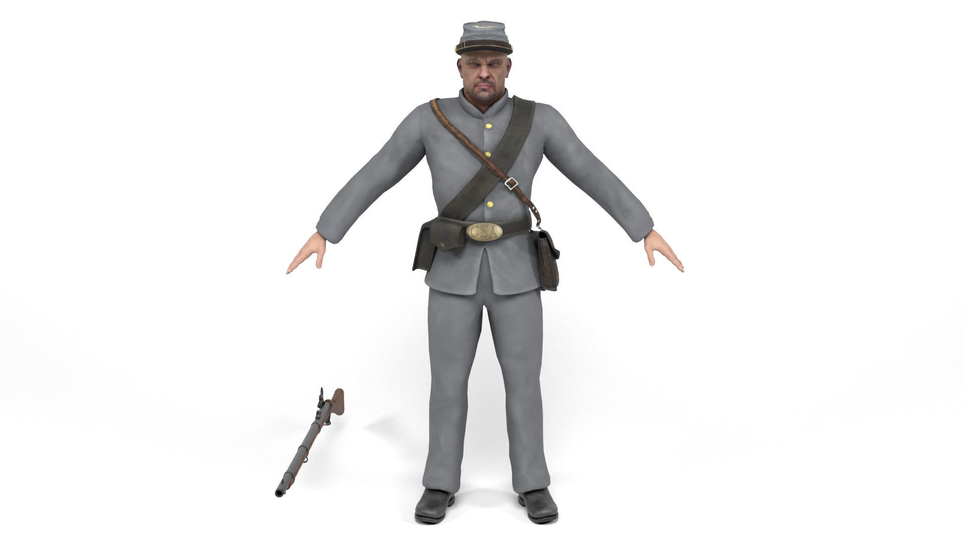 3D model American Civil War - Soldiers VR / AR / low-poly | CGTrader