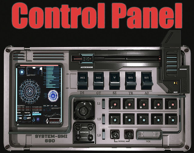 control panel 3D model | CGTrader