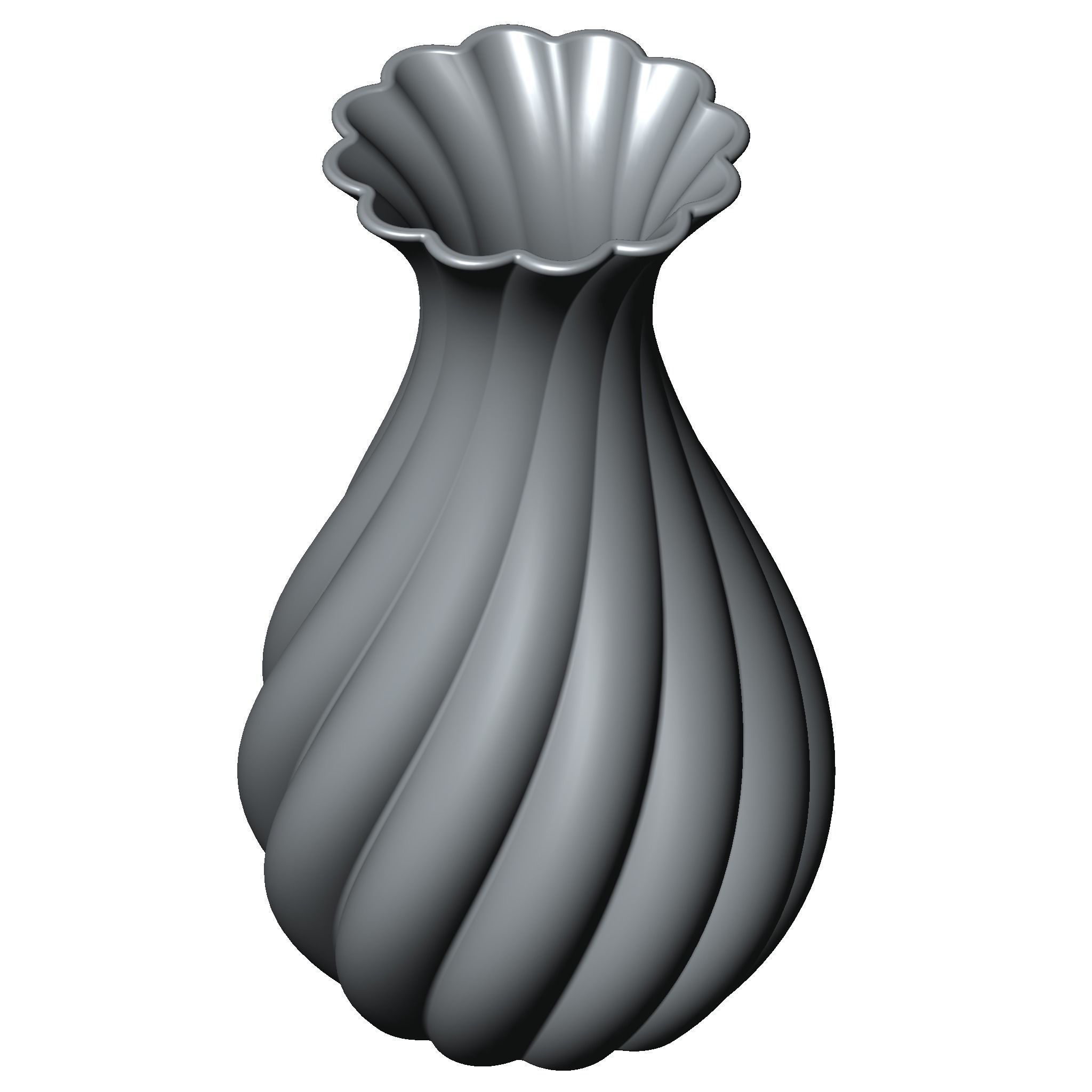 Spiral vase 3D print model 3D model 3D printable | CGTrader