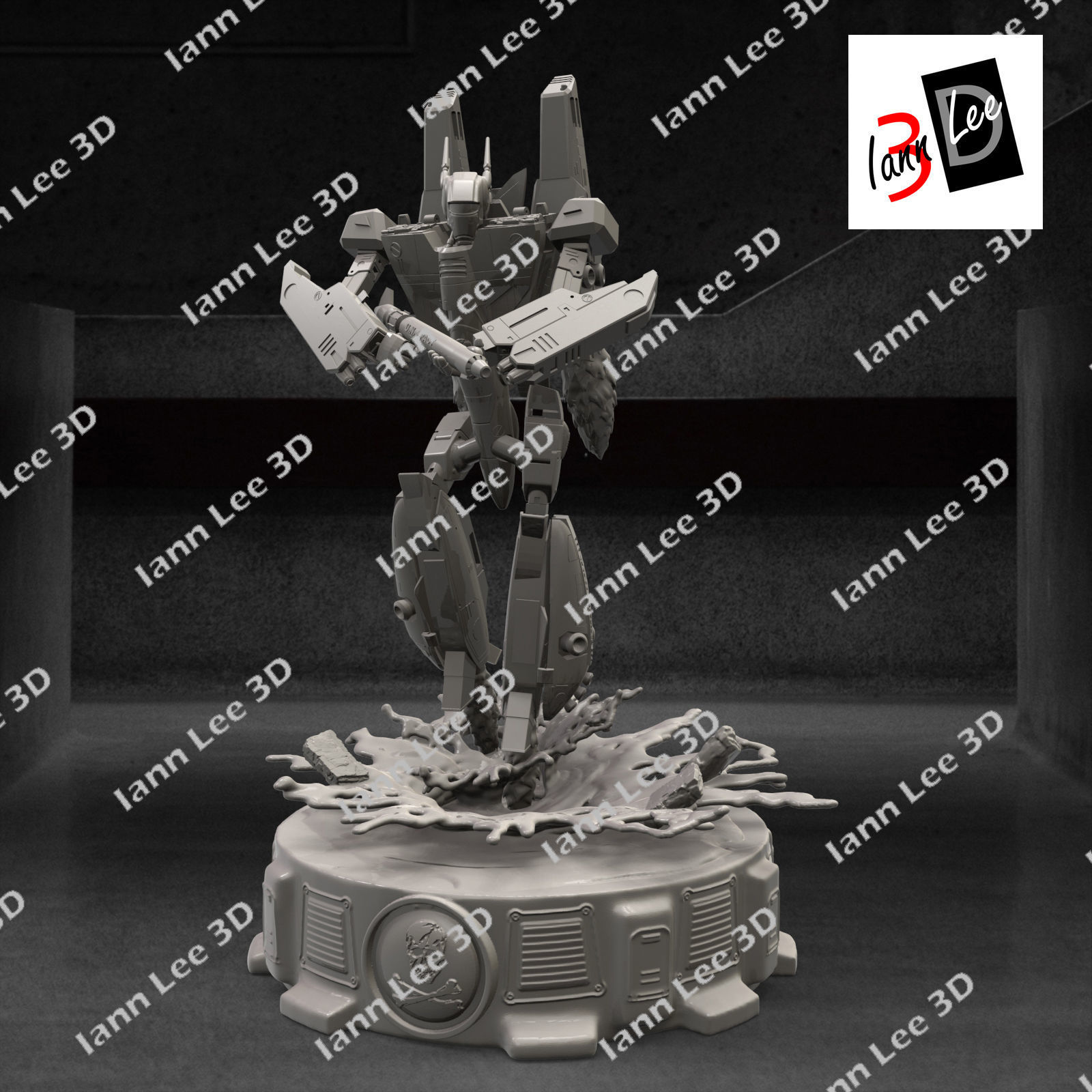 Robotech VF-1S Skull Leader serie anime 3D model 3D printable | CGTrader