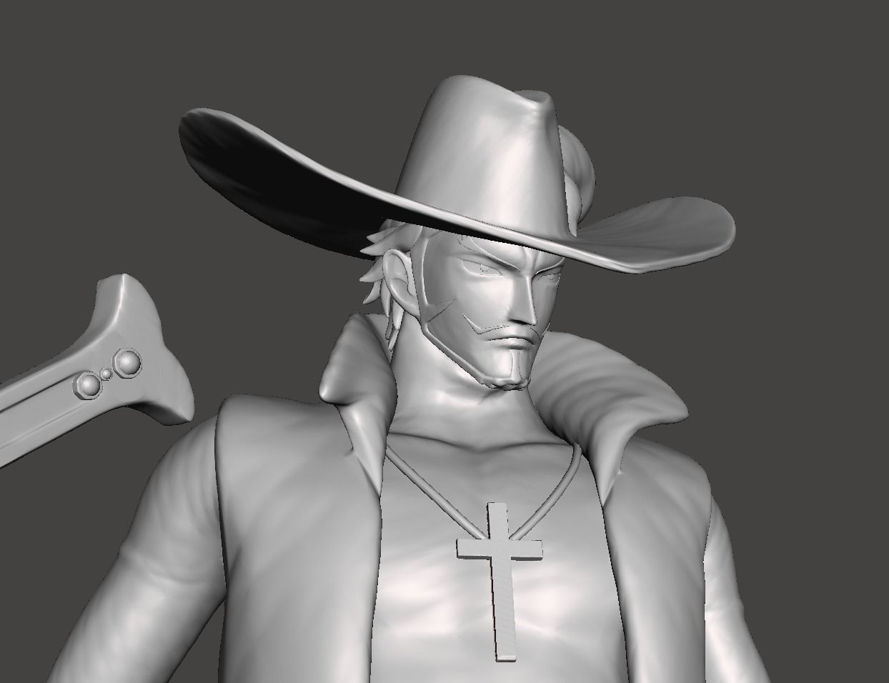 Dracule Mihawk - hawk eyes 3D Model 3D model 3D printable | CGTrader