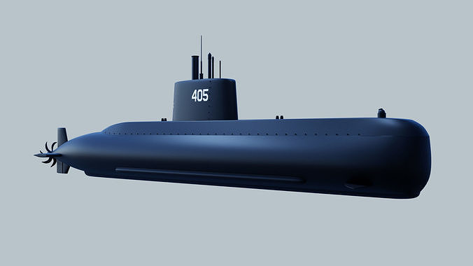 Submarine U209 with interior 3D model | CGTrader