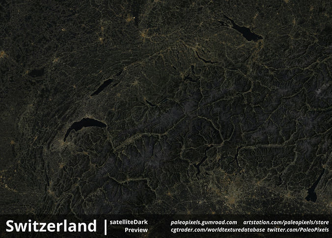 Switzerland Night High resolution Maps and masks Texture | CGTrader