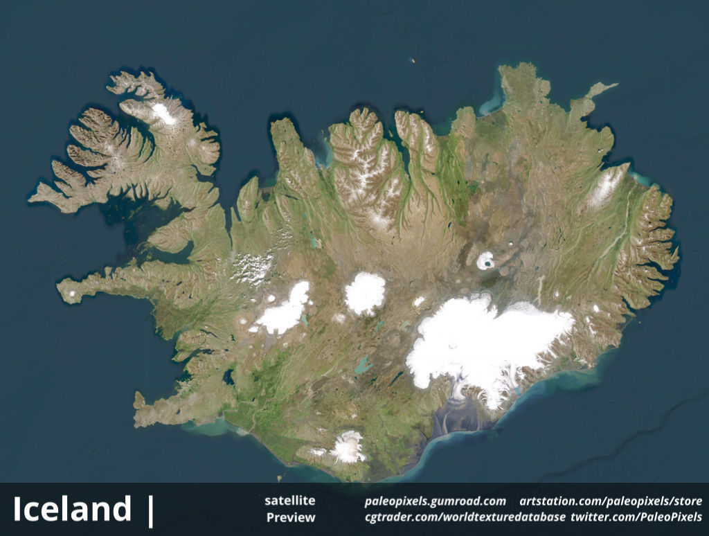 Iceland Satellite High resolution Maps and masks Texture | CGTrader