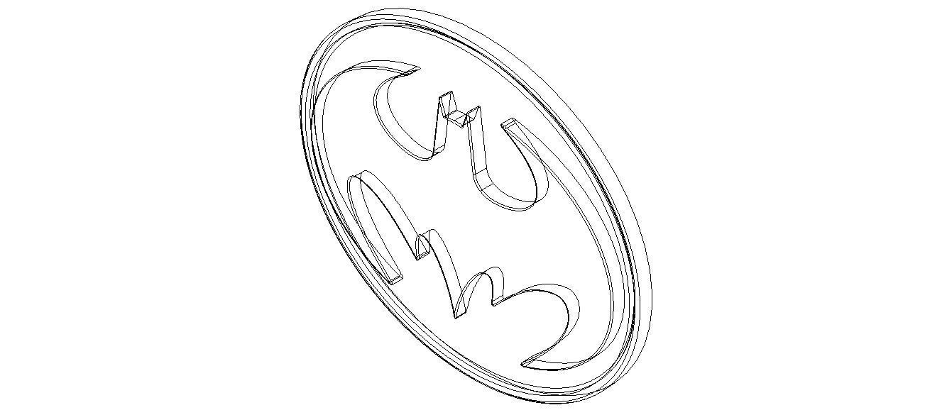 Domed Batman Badge 3D model 3D printable | CGTrader