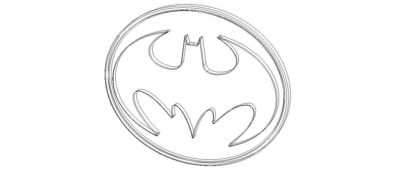 Domed Batman Badge 3D model 3D printable | CGTrader