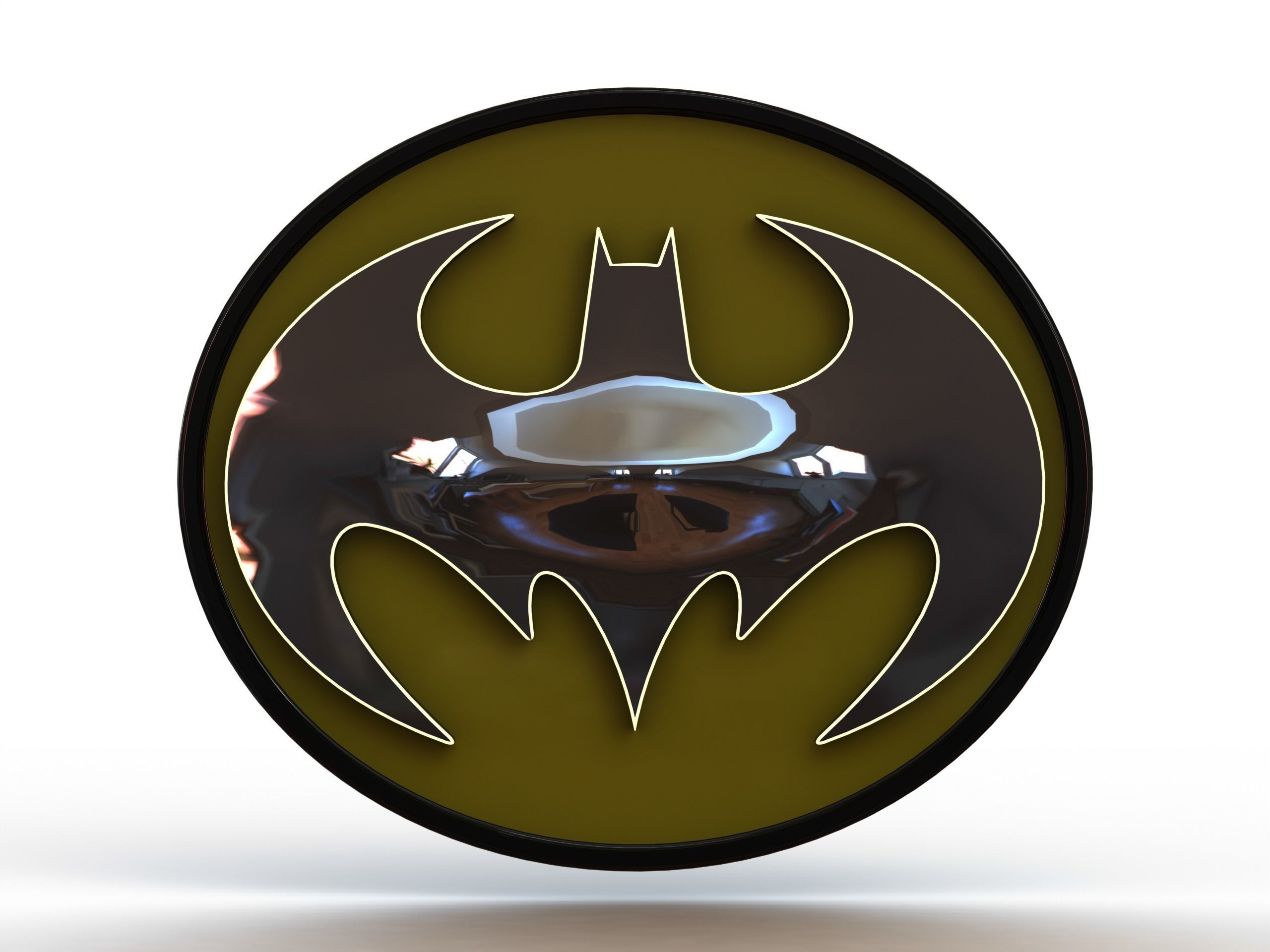 Domed Batman Badge 3D model 3D printable | CGTrader