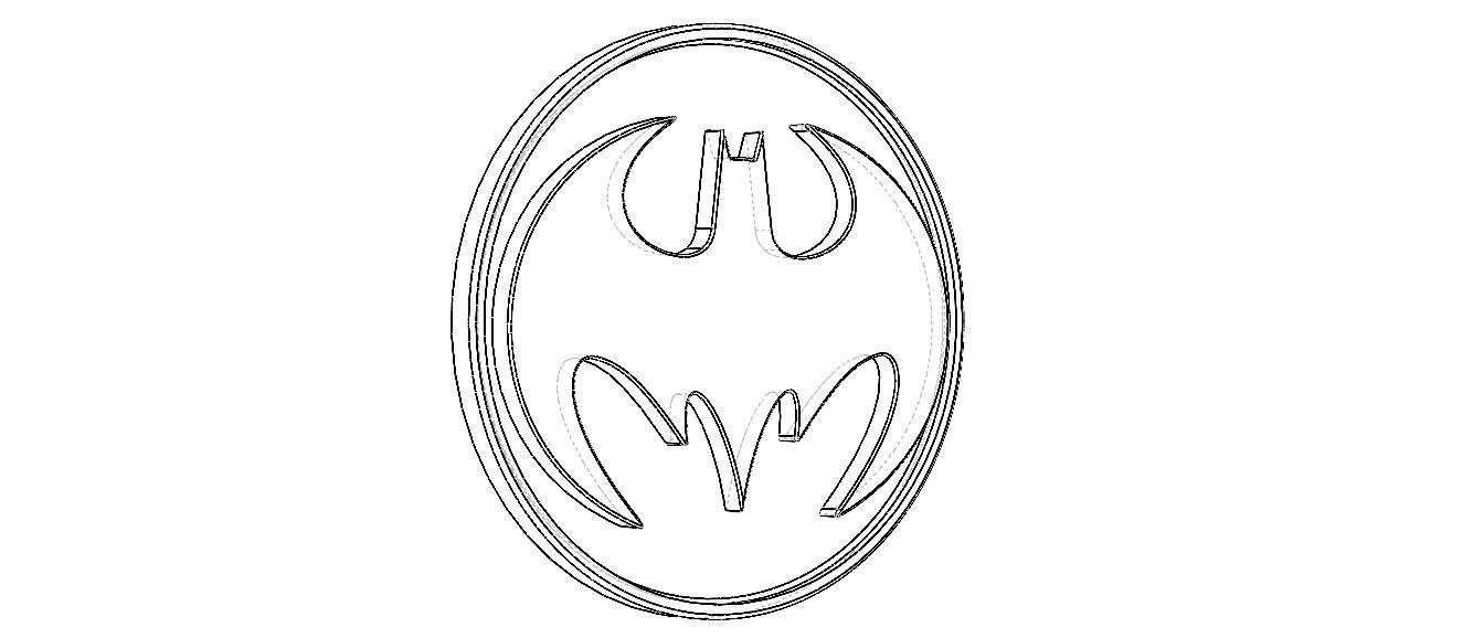 Domed Batman Badge 3D model 3D printable | CGTrader