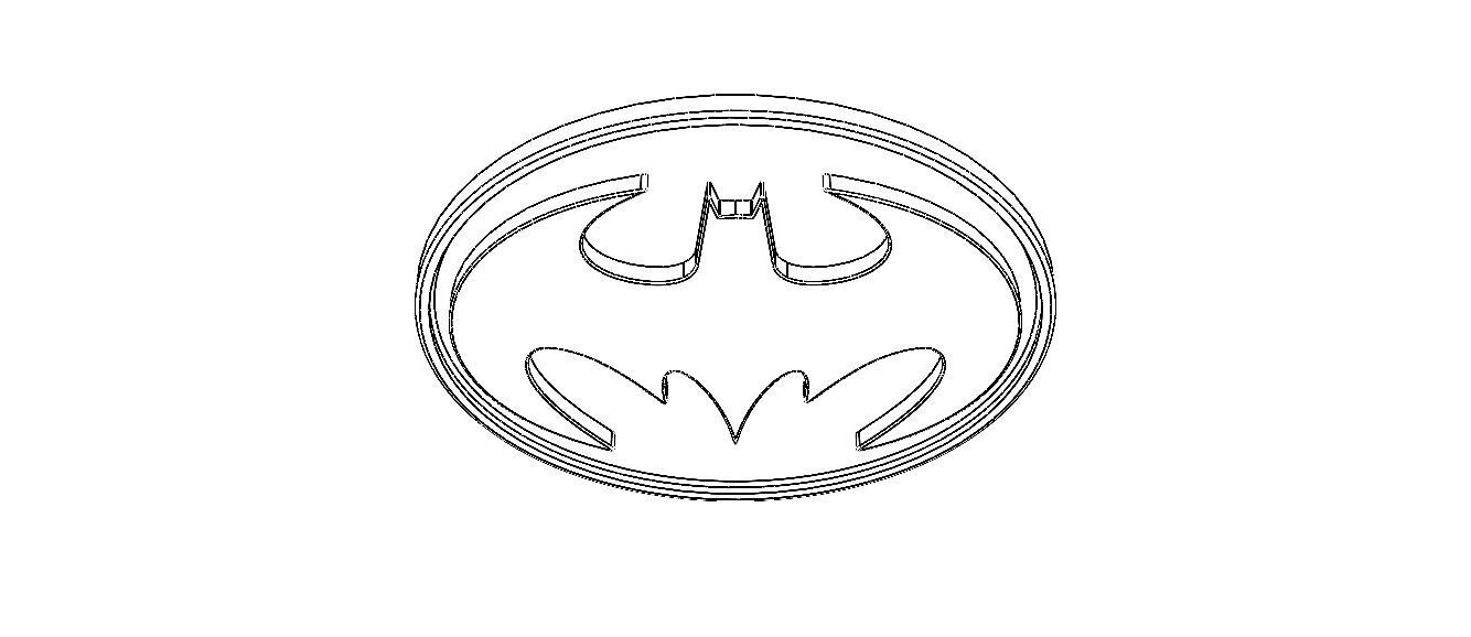 Domed Batman Badge 3D model 3D printable | CGTrader
