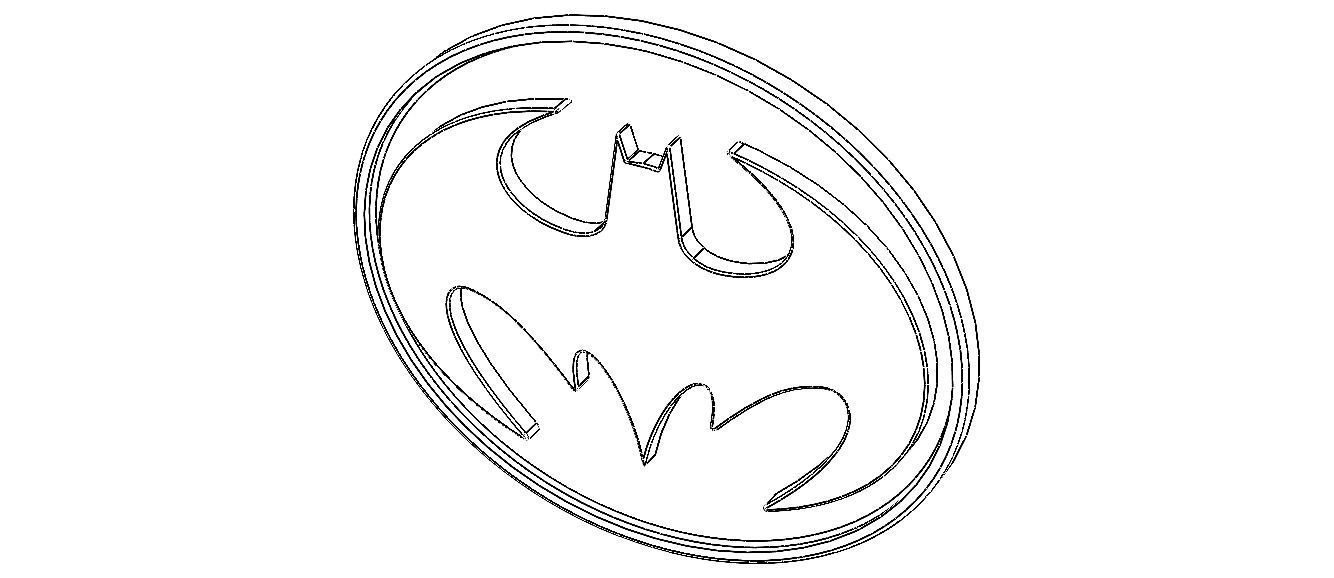 Domed Batman Badge 3D model 3D printable | CGTrader