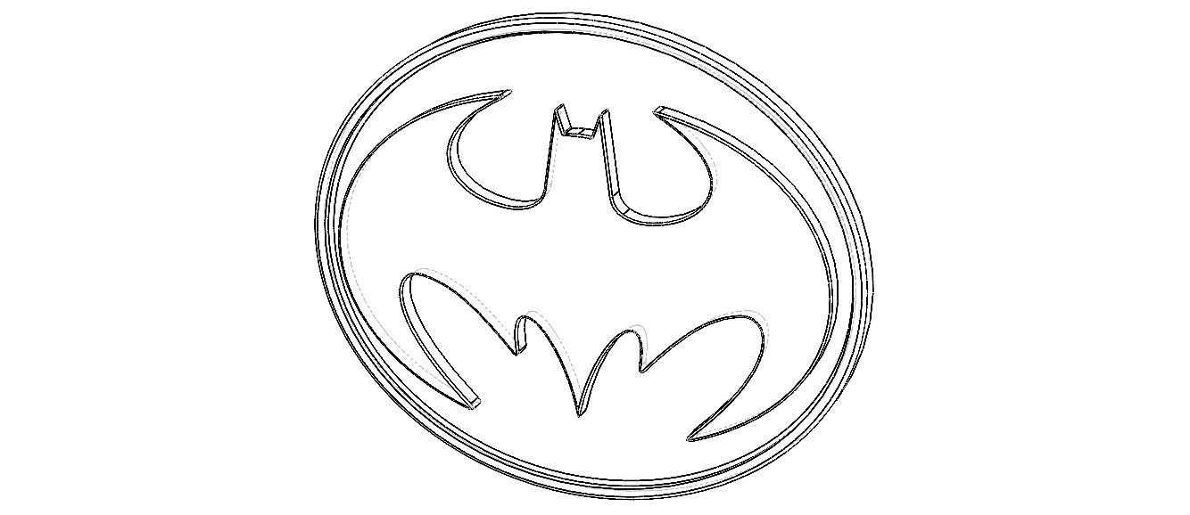 Domed Batman Badge 3D model 3D printable | CGTrader