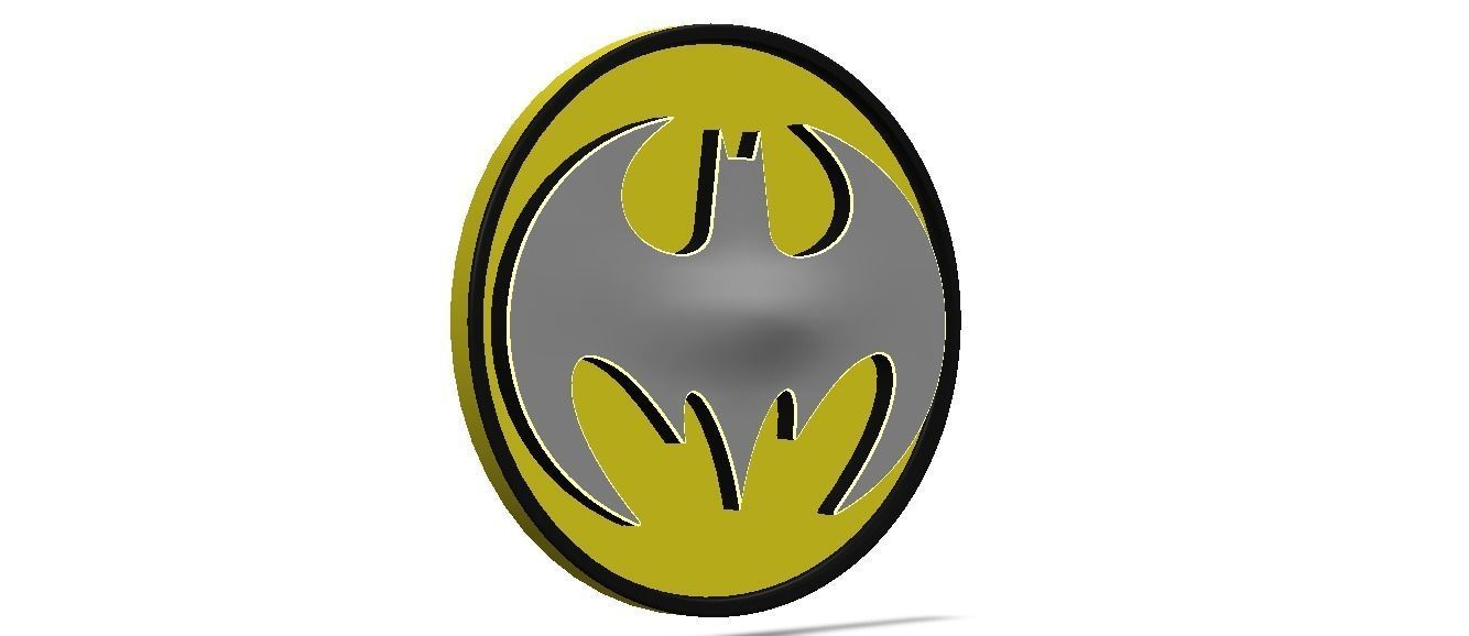 Domed Batman Badge 3D model 3D printable | CGTrader
