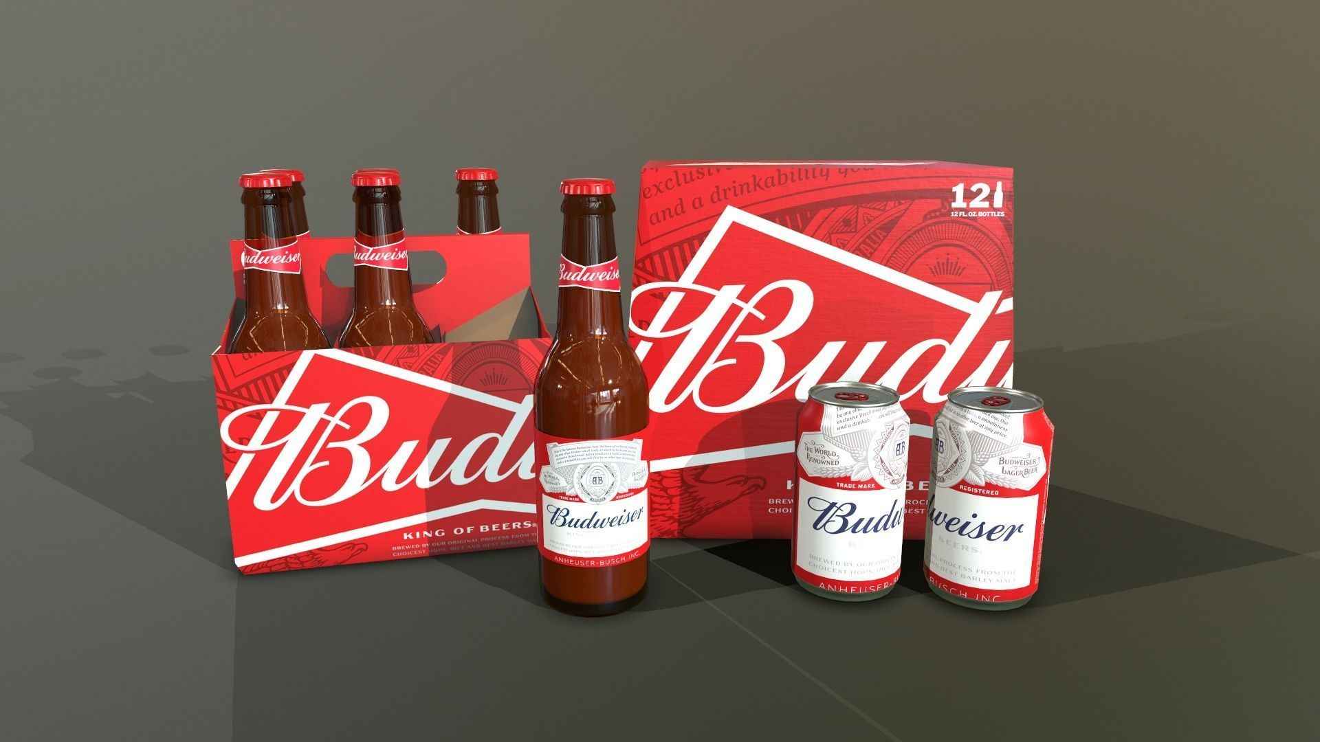 3D model Budweiser Beer VR / AR / low-poly | CGTrader
