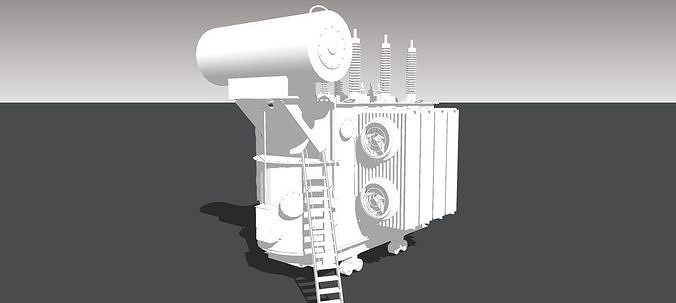 Power Transformer TDTN 25mVA - 25000kVA 115kV - 35kV - 10kV 3D model | CGTrader