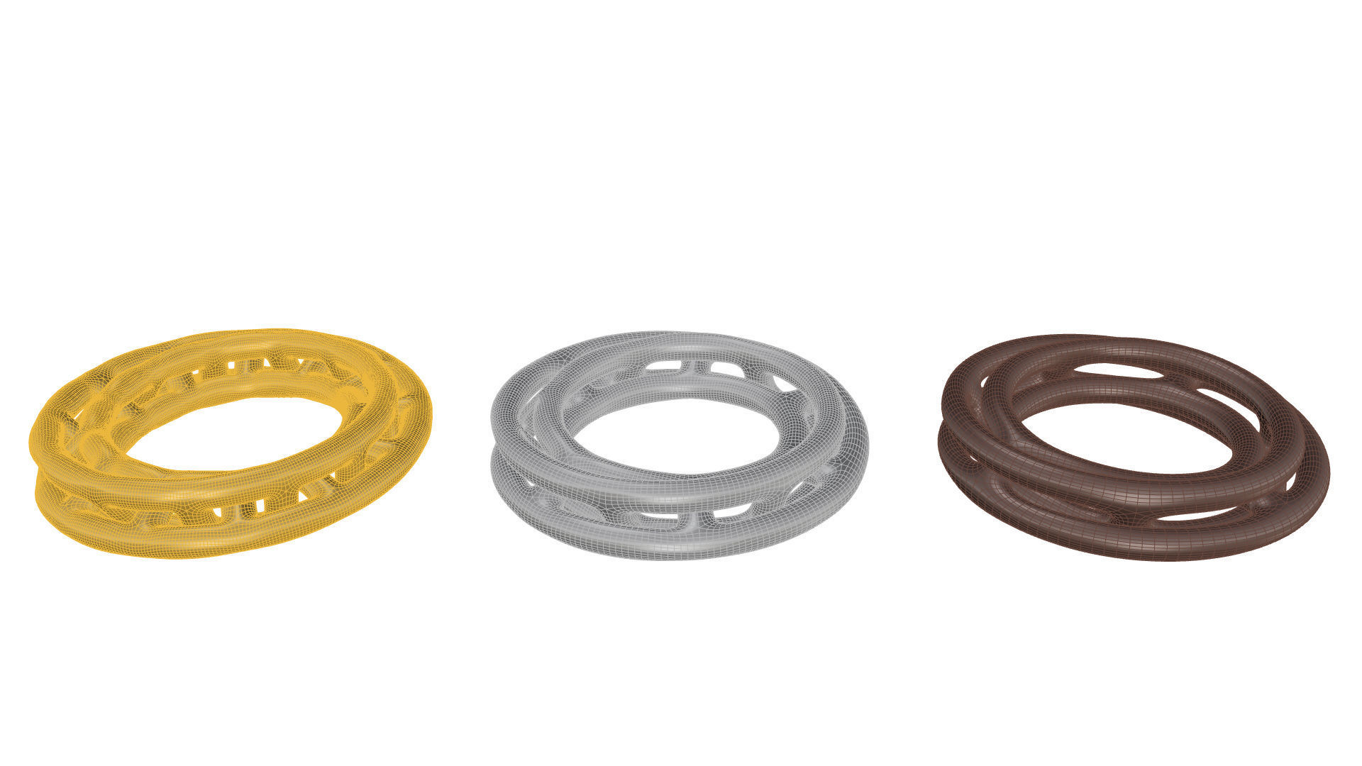 Organic Interlaced Moebius Loops 3D model 3D printable | CGTrader