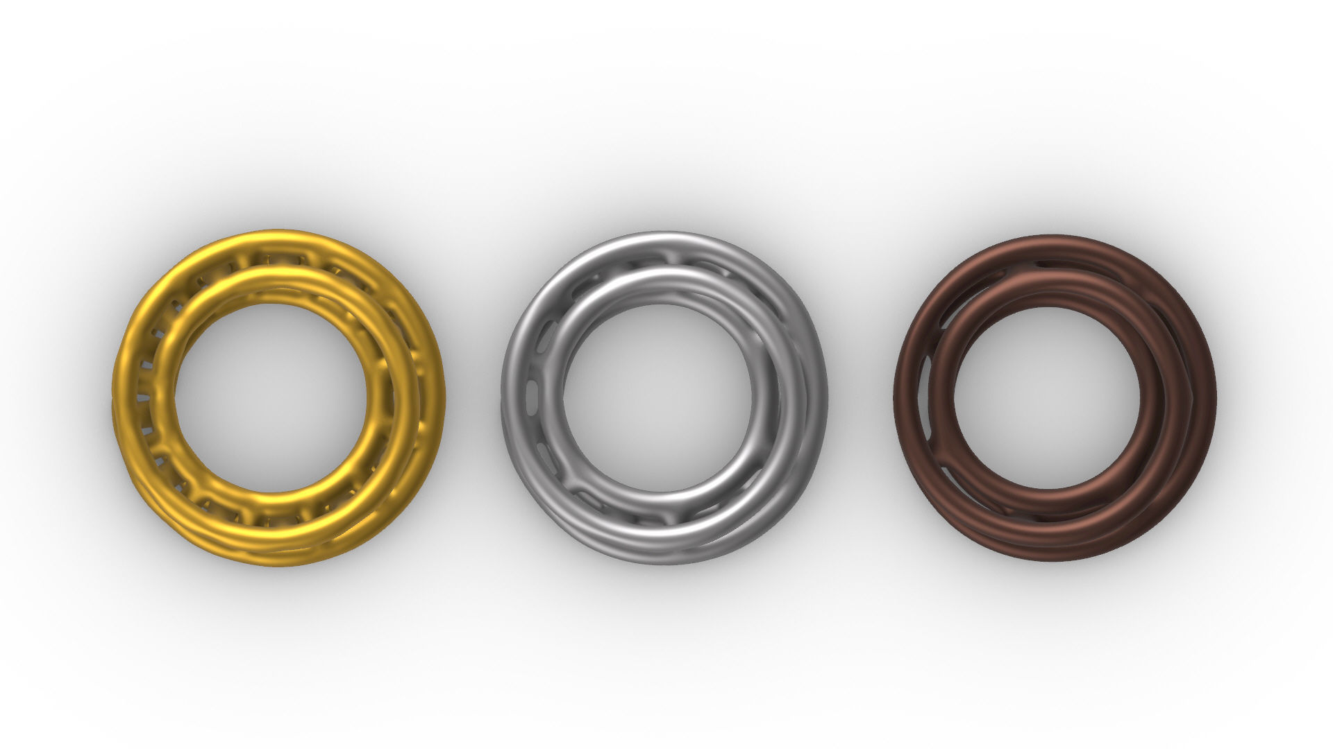 Organic Interlaced Moebius Loops 3D model 3D printable | CGTrader