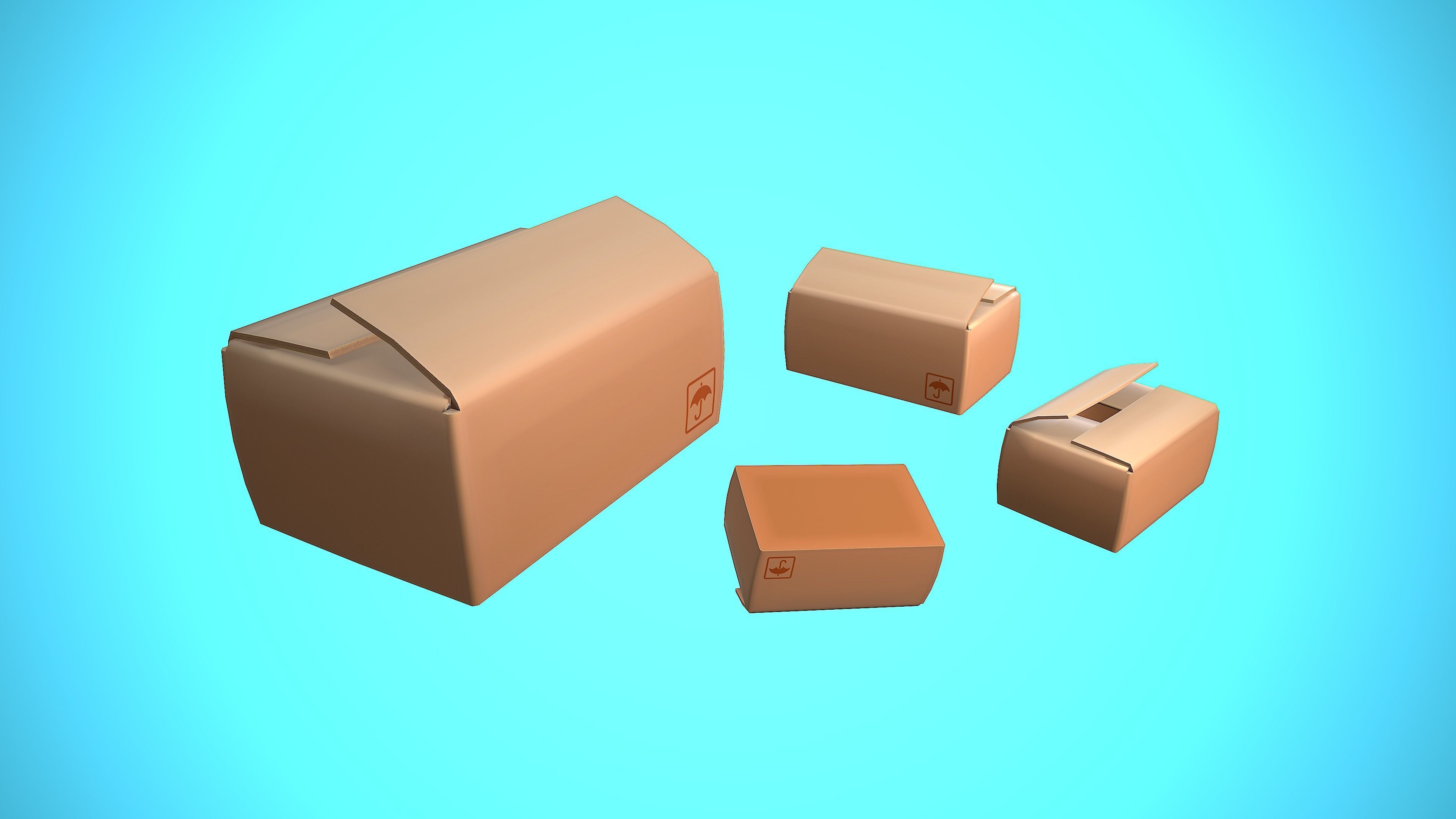 3D model BOX 03 CARTOON STYLIZED VR / AR / low-poly | CGTrader