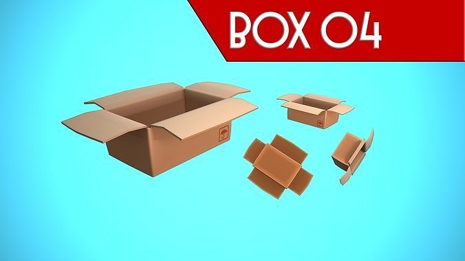 3D model BOX 04 CARTOON STYLIZED VR / AR / low-poly | CGTrader