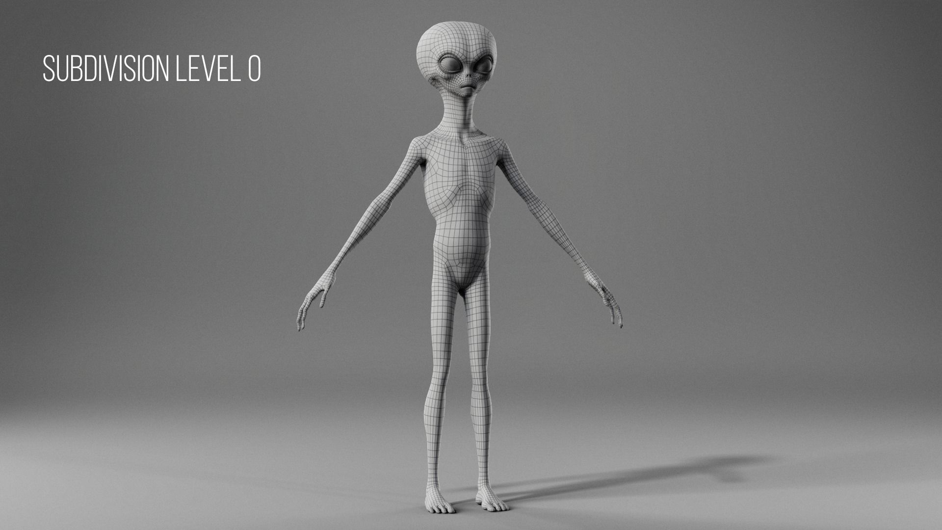 3D model Humanoid Grey Alien - Rigged VR / AR / low-poly | CGTrader