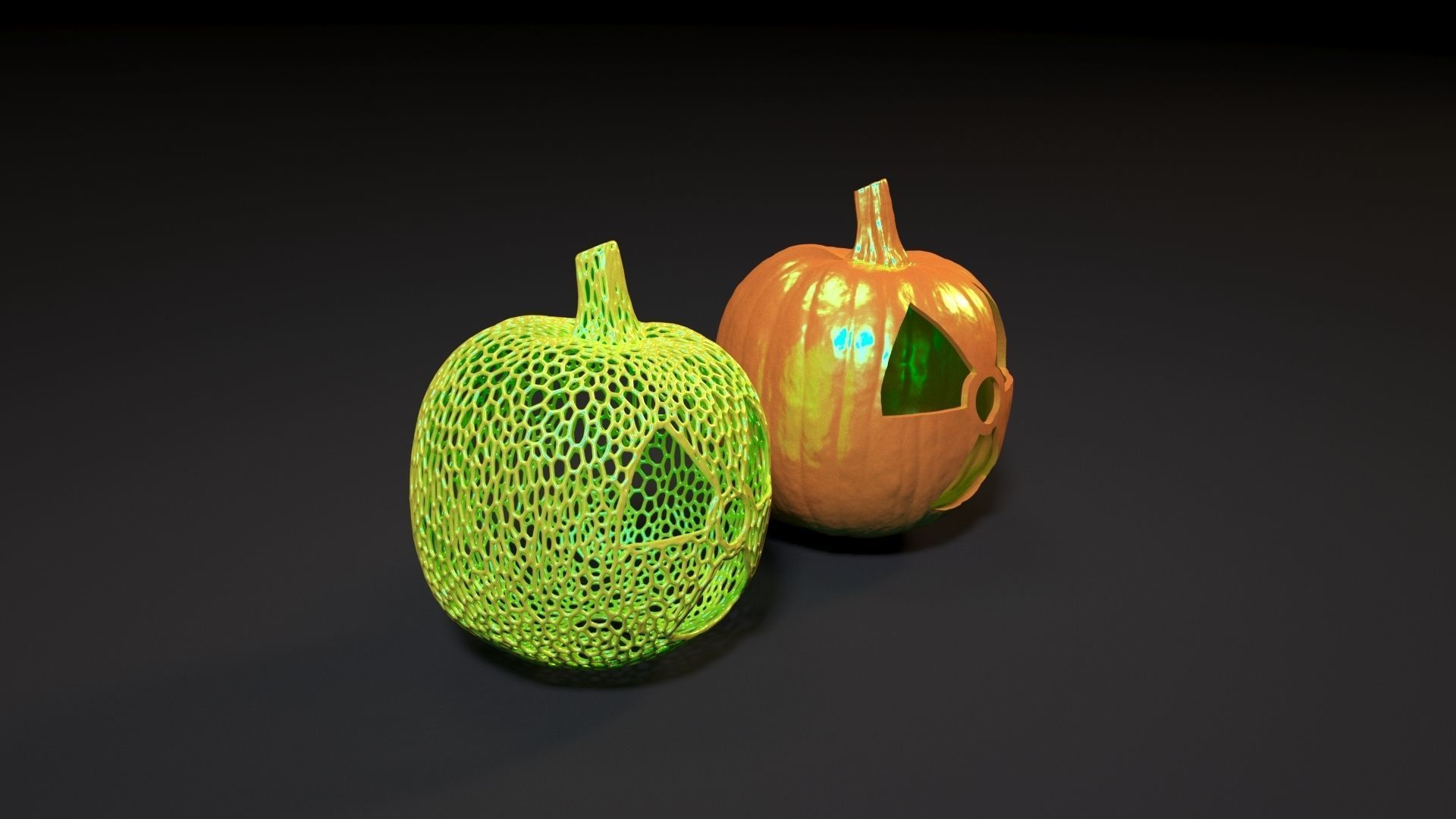 Radioactive pumpkin 3D model 3D printable | CGTrader